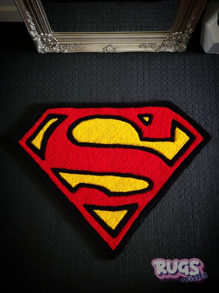 Superman Logo Rug - Rugs + Kisses XOXO